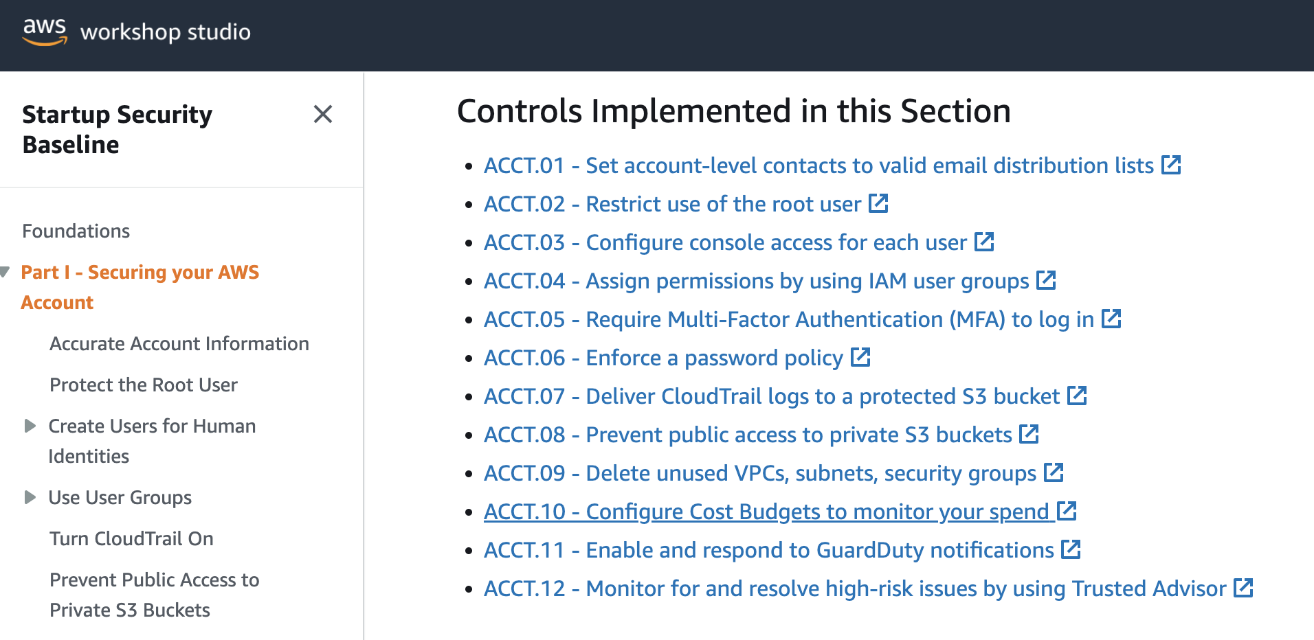 Day 3 - AWS Workshops Startup Security Baseline - Secframe